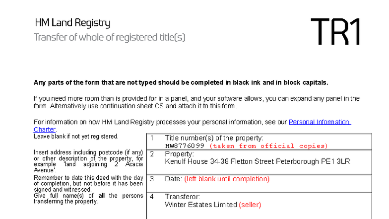 Tr1 example - docs - Any parts of the form that are not typed should be ...