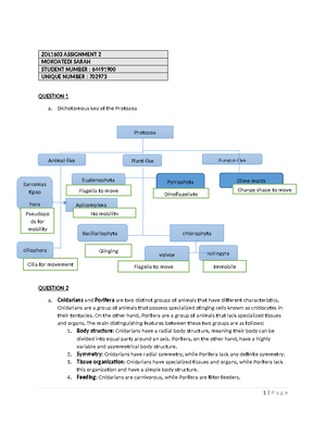 [Solved] Draw up an identification key dichotomous key in a brief ...