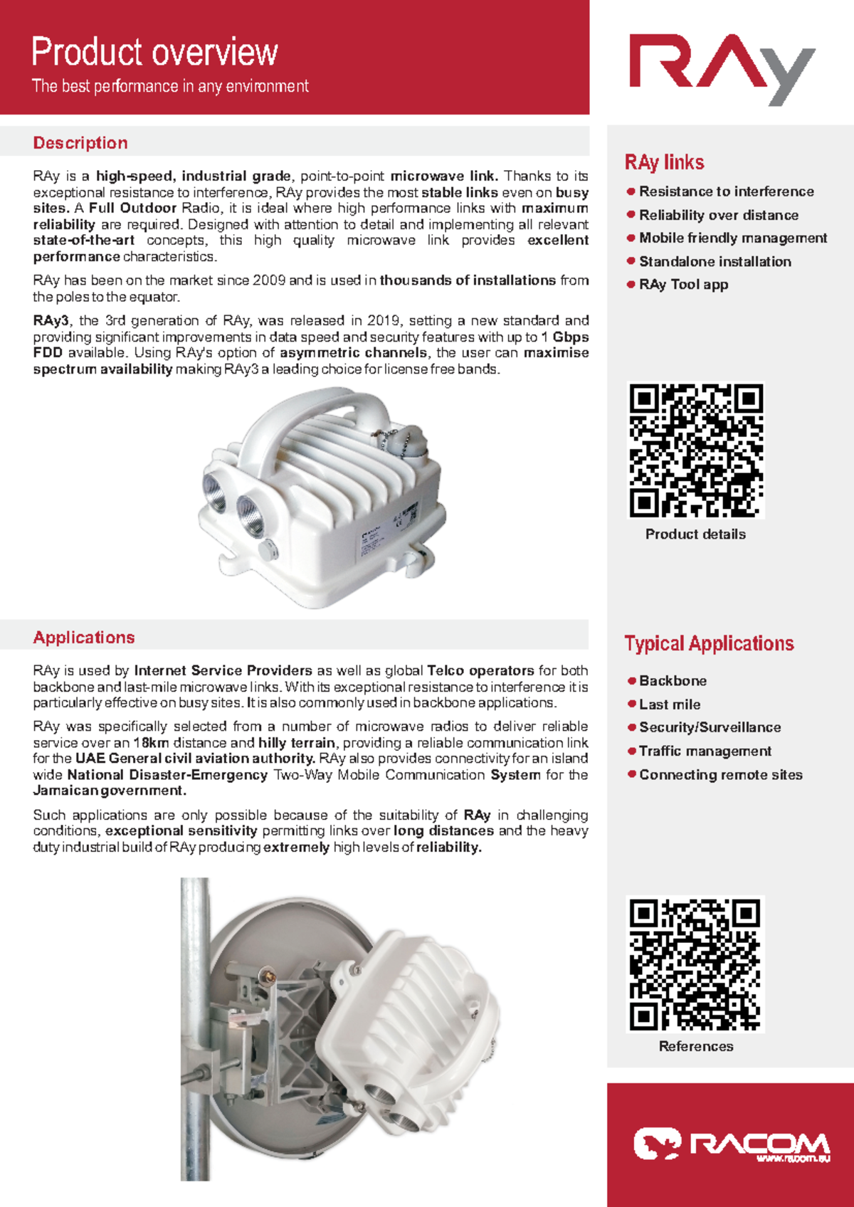 Ray-product-overview - The best performance in any environment Product ...