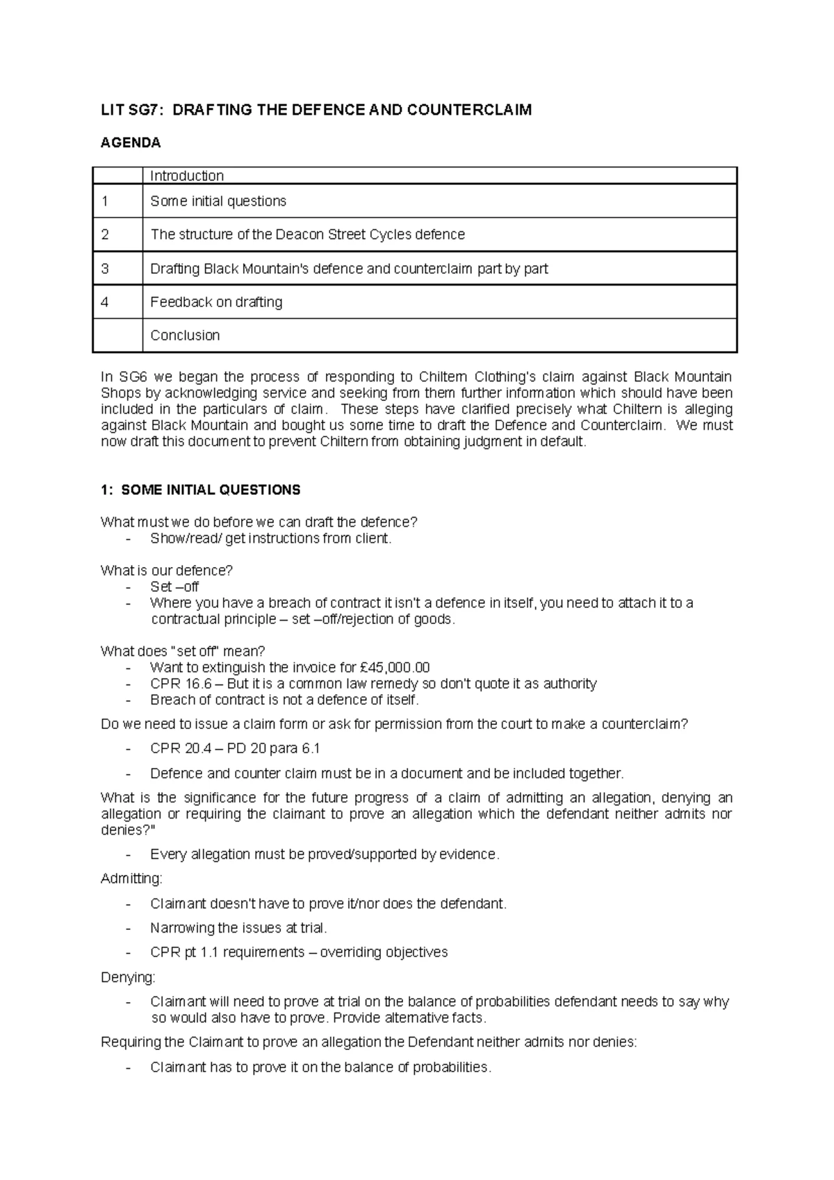 Statement of Claim- sample Claim Form and Particulars of Claim - Civil ...