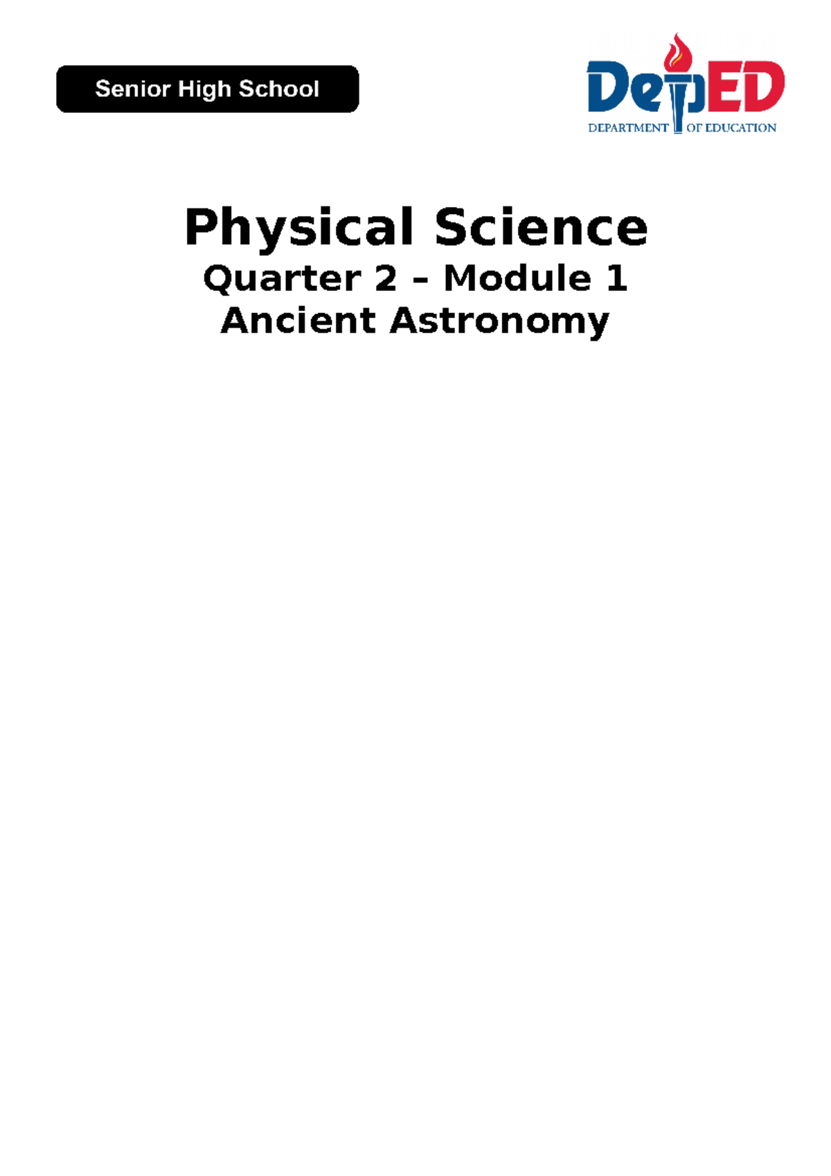 Physical Science Module 1 - Physical Science Quarter 2 – Module 1 ...