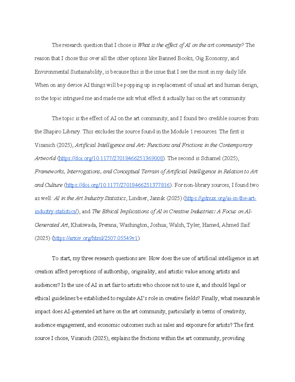 ENG190 Module Two Project Proposal: AI's Impact on the Art Community ...