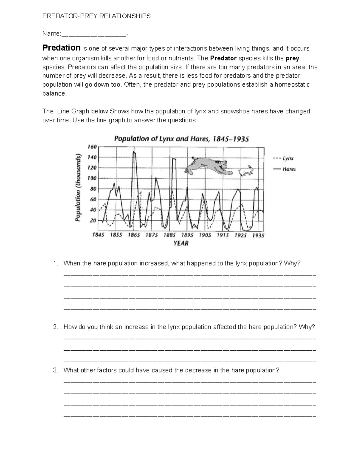 Biology 101 Lecture: Understanding Predator-Prey Dynamics - Studocu