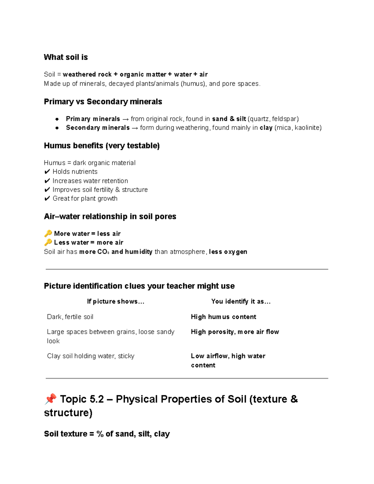 Soil Properties and Classification - Study Guide - Studocu