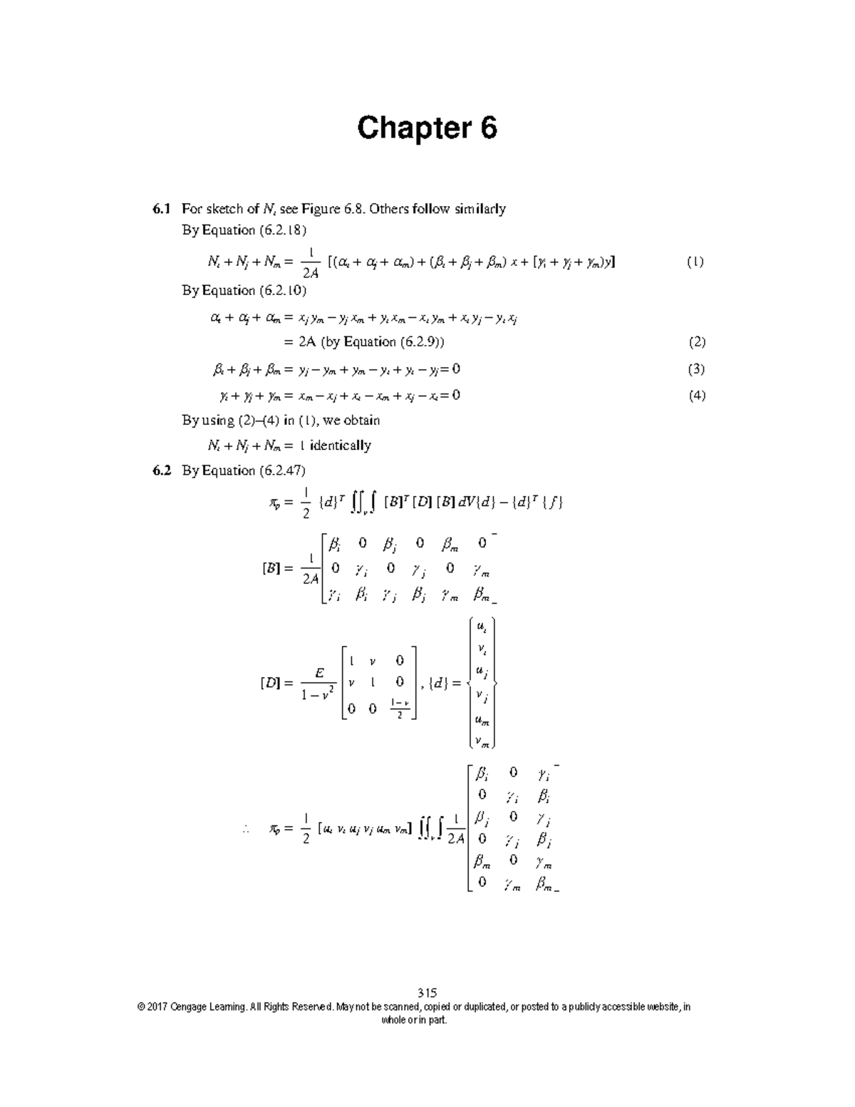 Logan 6e ISM Chapter 06 - A first course in the finite element method ...