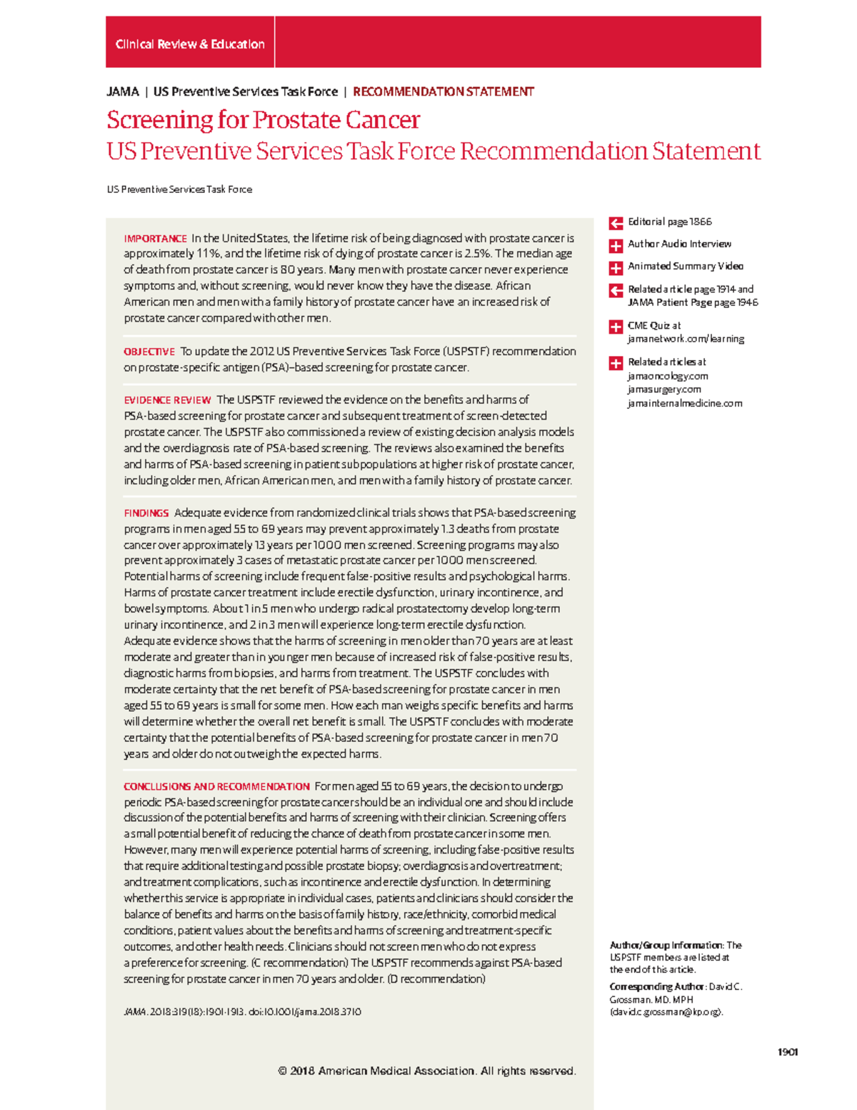 Guideline for Prostate Cancer Screening Uspstf.[ {2025-02-11} {15-32-09 ...
