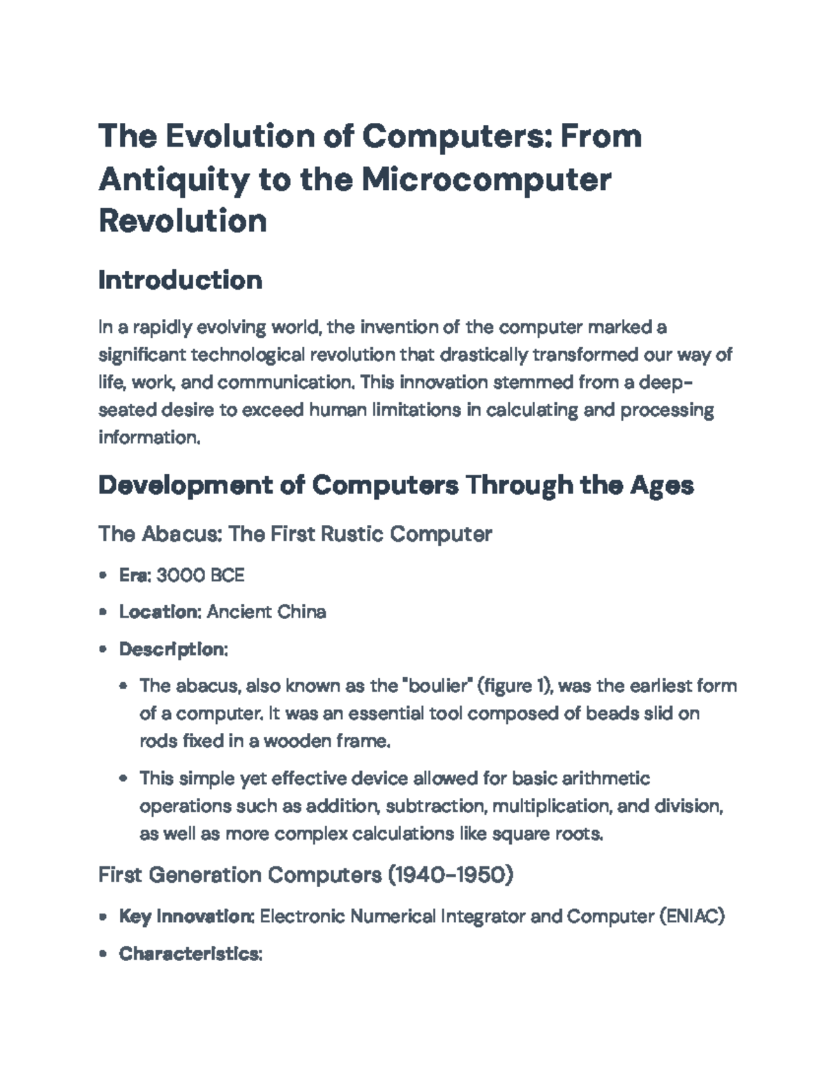 The Evolution of Computers: Key Milestones and Innovations - The ...