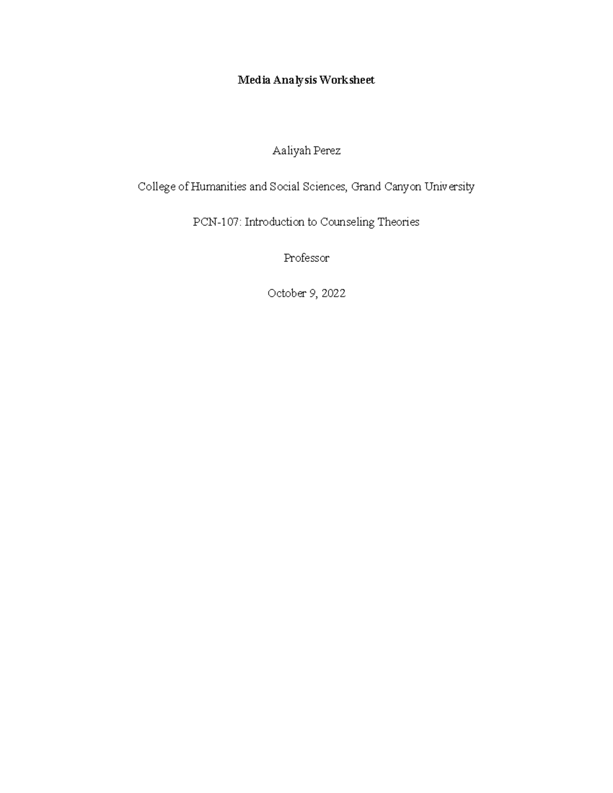 PCN107.T2 Media Analysis-Worksheet - Media Analysis Worksheet Aaliyah ...