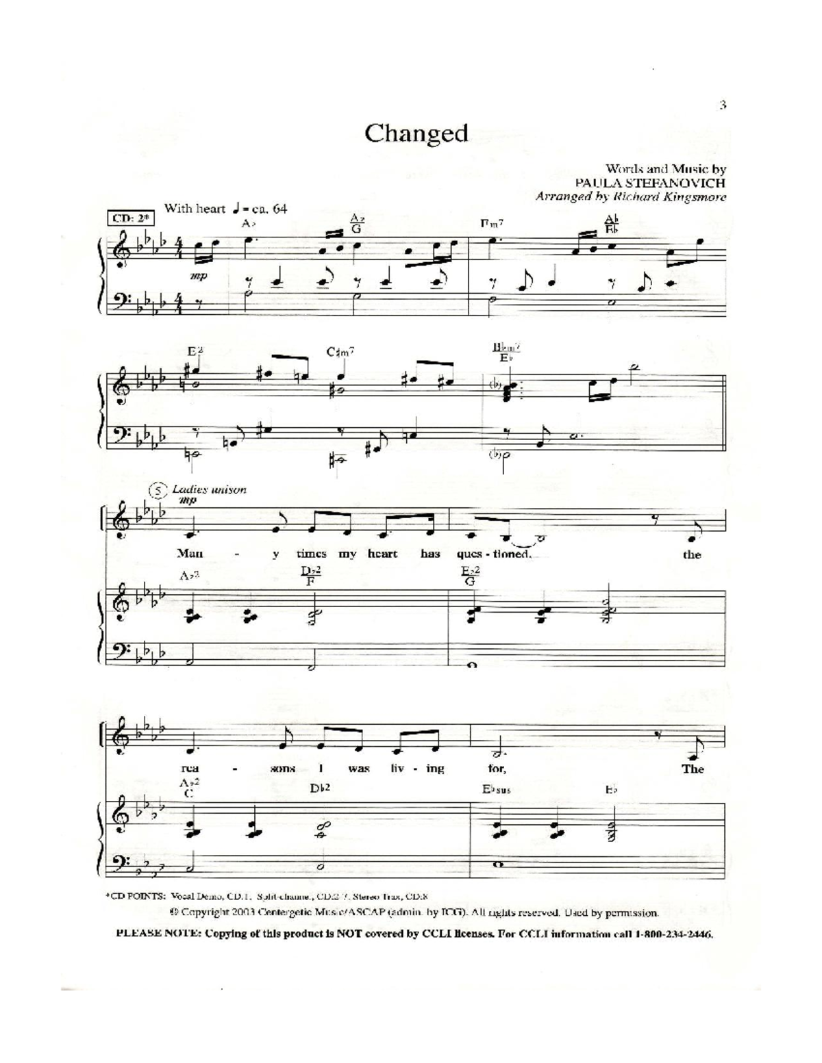 Changed - Stafanovich - GOD CAN CHANGE US (Vocal Demo) - Studocu