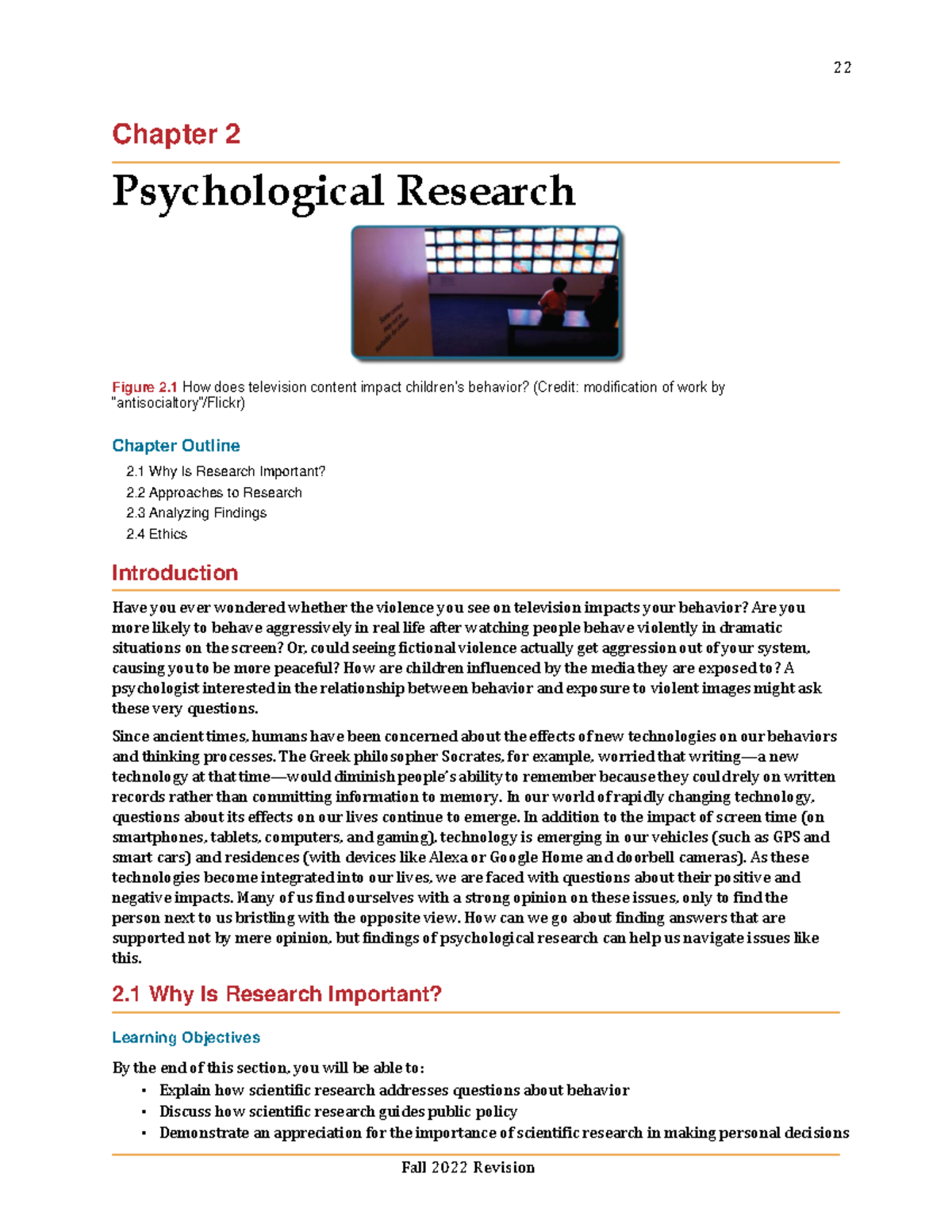 22 PSY 101 Chapter 2: Psychological Research and Its Impact on Behavior - Studocu