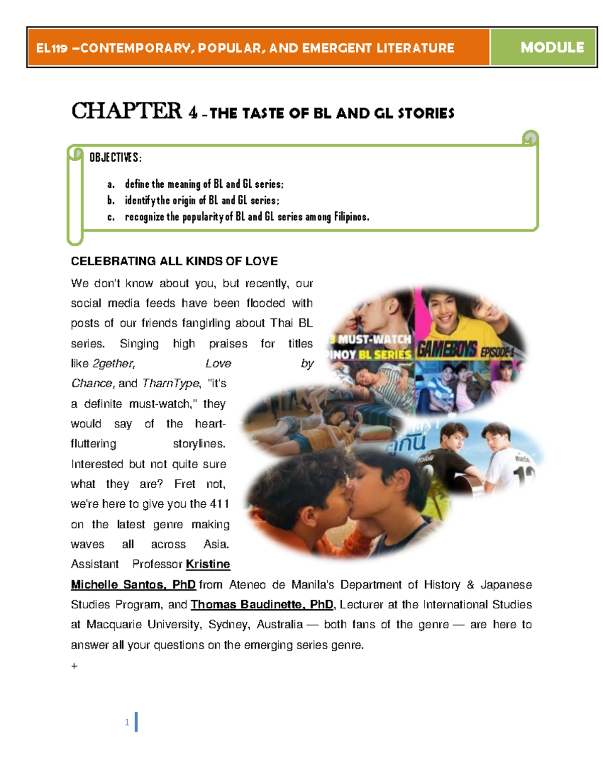 Chapter 4 – Exploring the Impact of BL and GL Stories - Studocu
