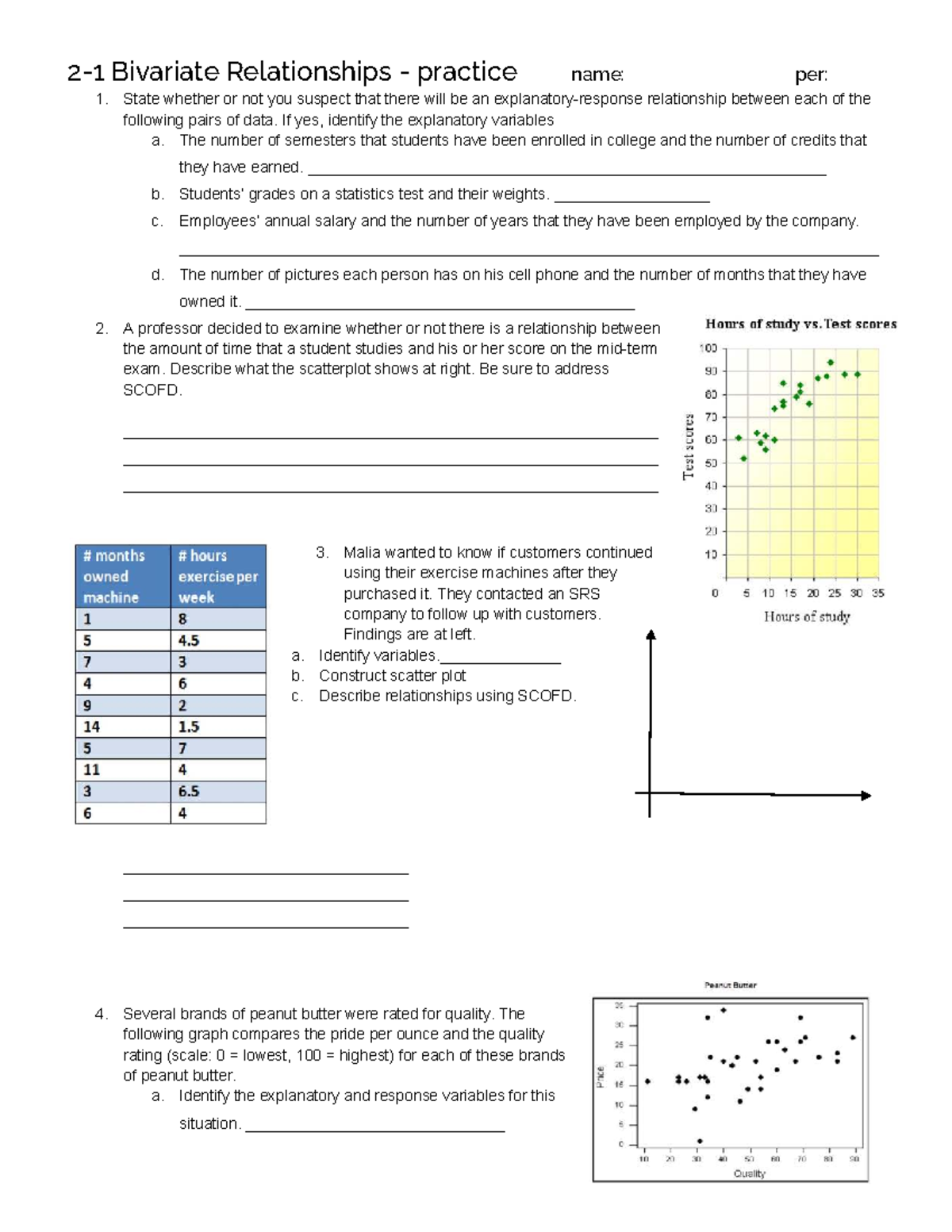 2-1 Bivariate Relationships Practice: Analyzing Data Connections - Studocu