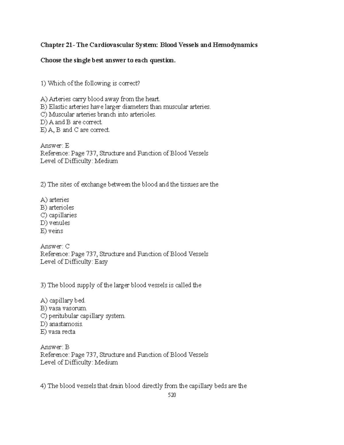Chapter 21 - CH21 - Chapter 21- The Cardiovascular System: Blood ...