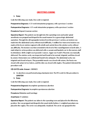 [Solved] Assign the correct ICD10PCS code for the following scenario hint - ICD-PCS Coding (HIM ...