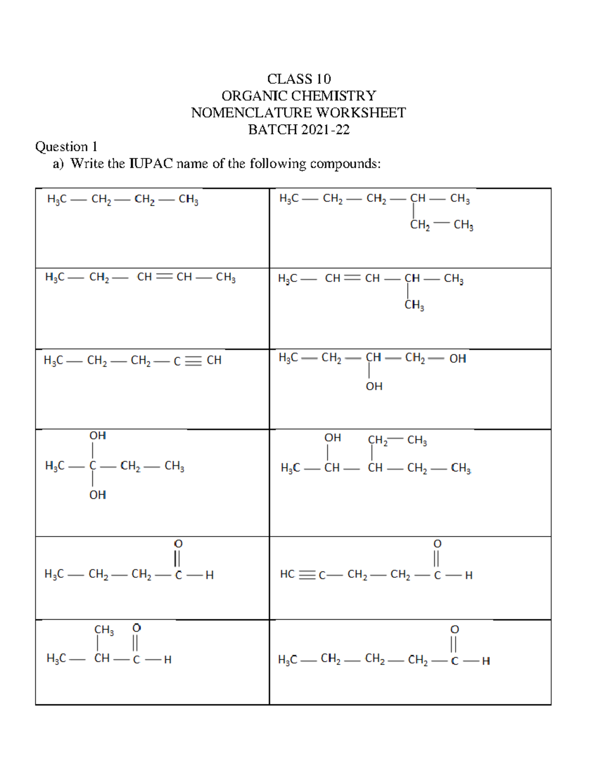 Ilide - Iupac naming - B. Tech CSE - CLASS 10 ORGANIC CHEMISTRY ...