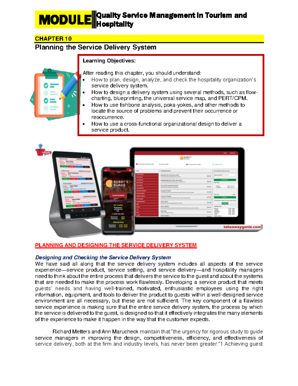 Chapter 10: Designing and Planning the Service Delivery System in ...
