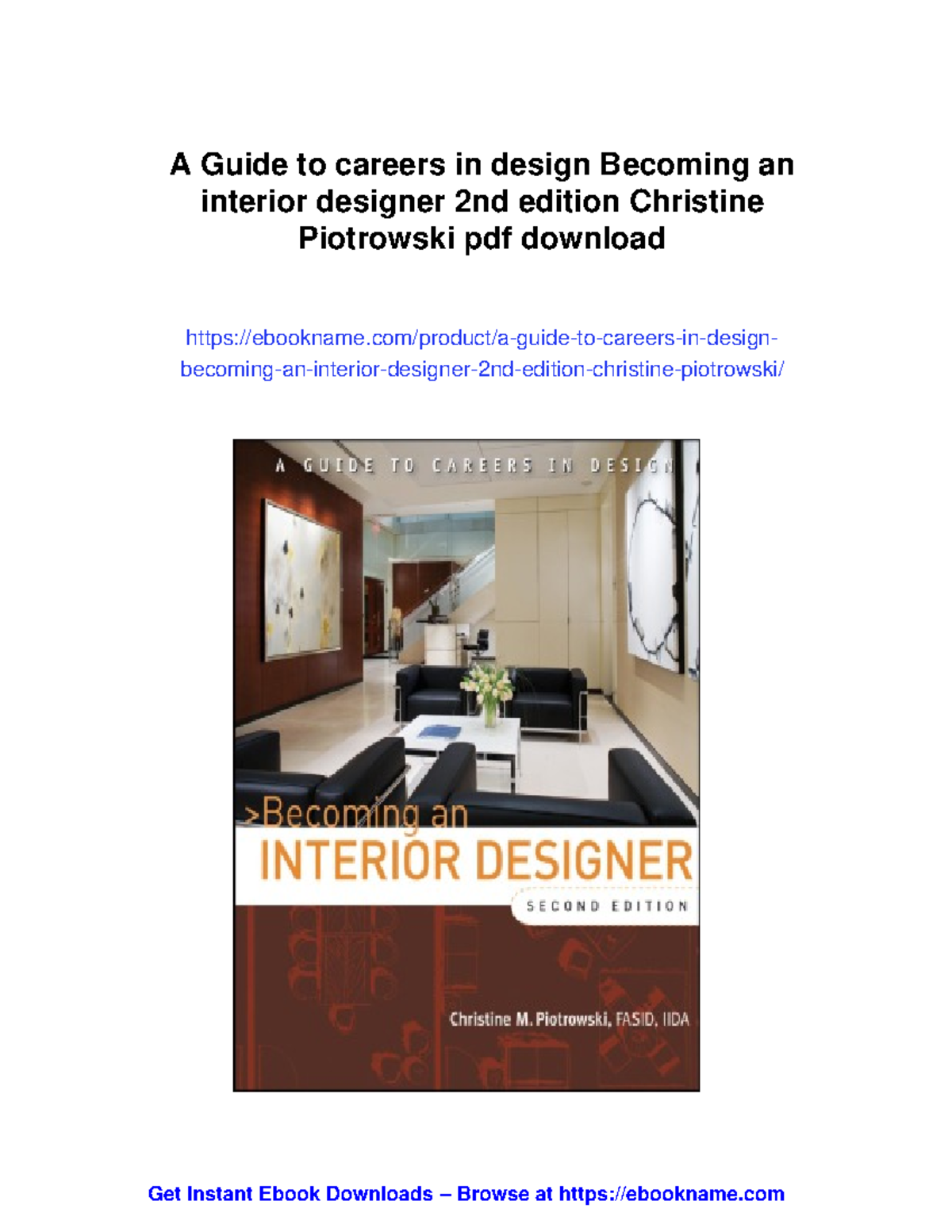 A Guide to Careers in Design: Becoming an Interior Designer 2nd Ed ...