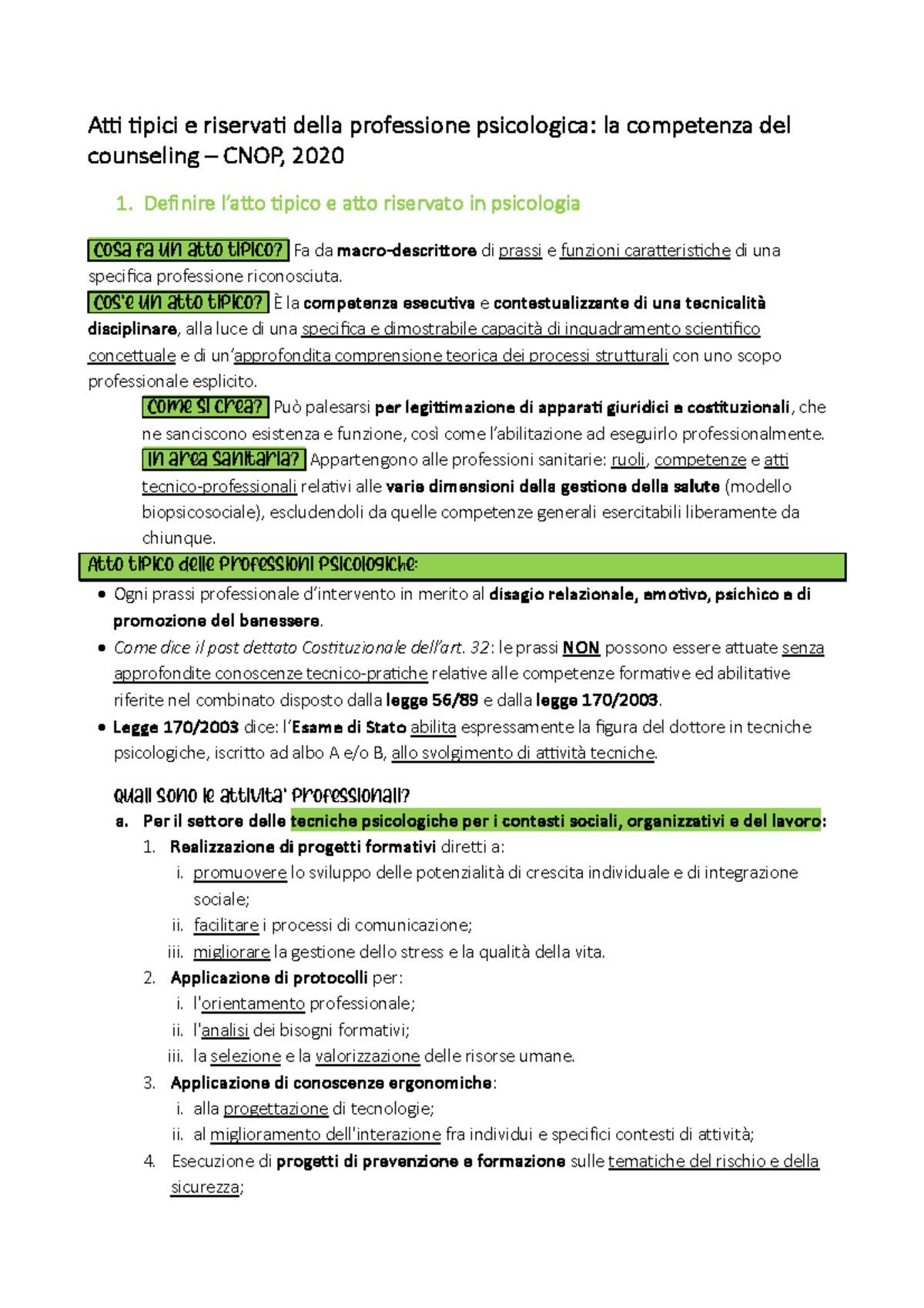 Deontologia della Professione Psicologica: Competenze e Normative CNOP ...