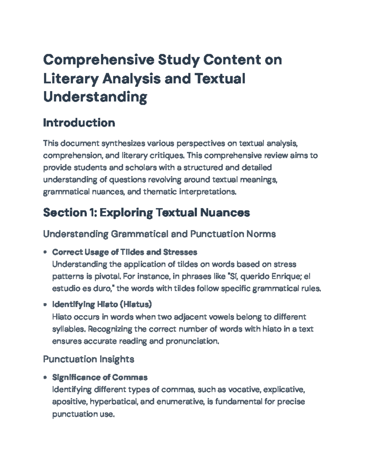 Comprehensive Guide to Textual Analysis and Literary Critique: ENG 305 ...