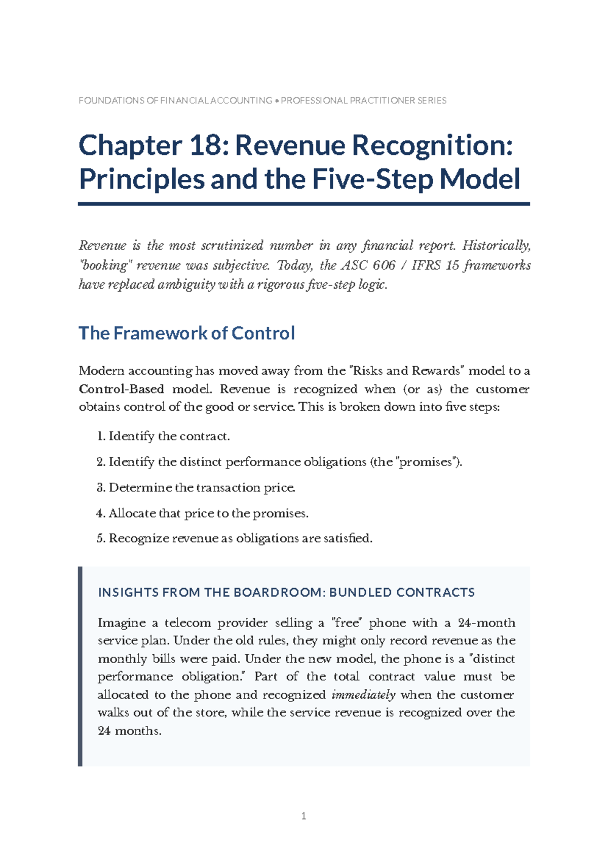 BNCi3r Tr Ayc GDm H 79P95MS Chapter 18: Revenue Recognition Insights ...