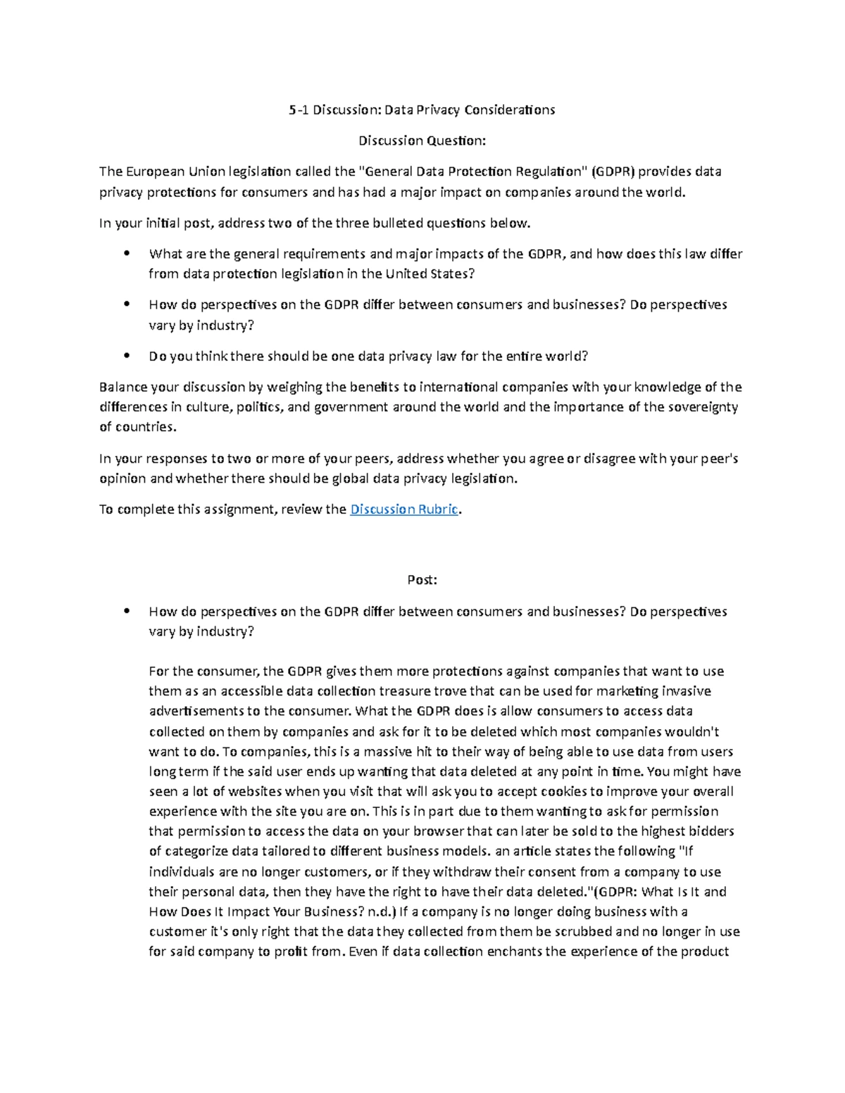 2-1 milestone INT-220 - INT 220 Business Brief Template Course Project ...