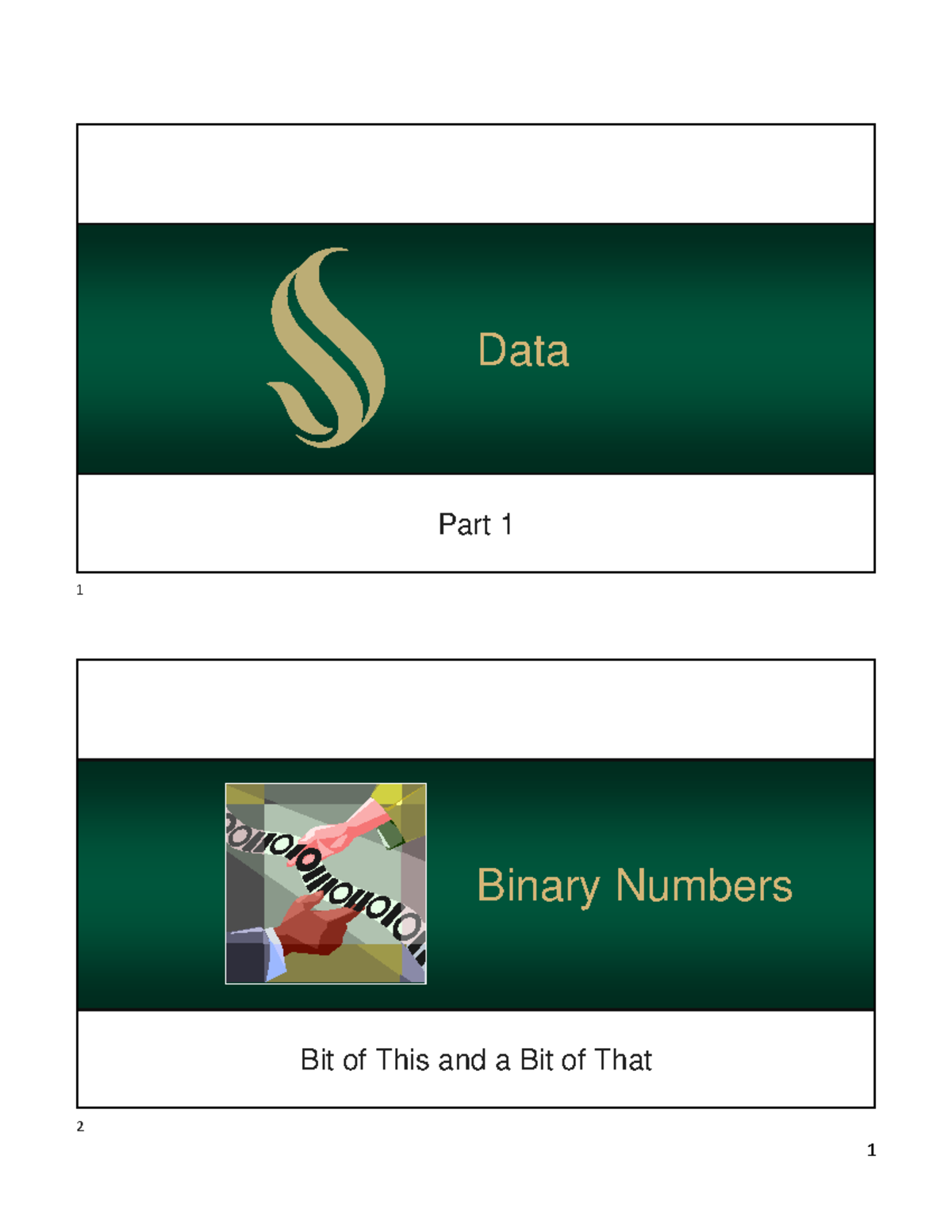Understanding Data Representation: Binary & ASCII - CSc 35 Fall 2025 ...