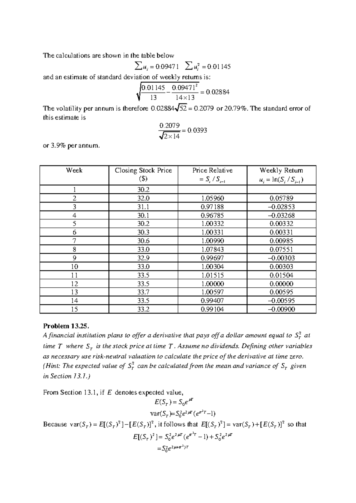 Practice Questions for BSM Model Part 5: Volatility & Options Analysis ...