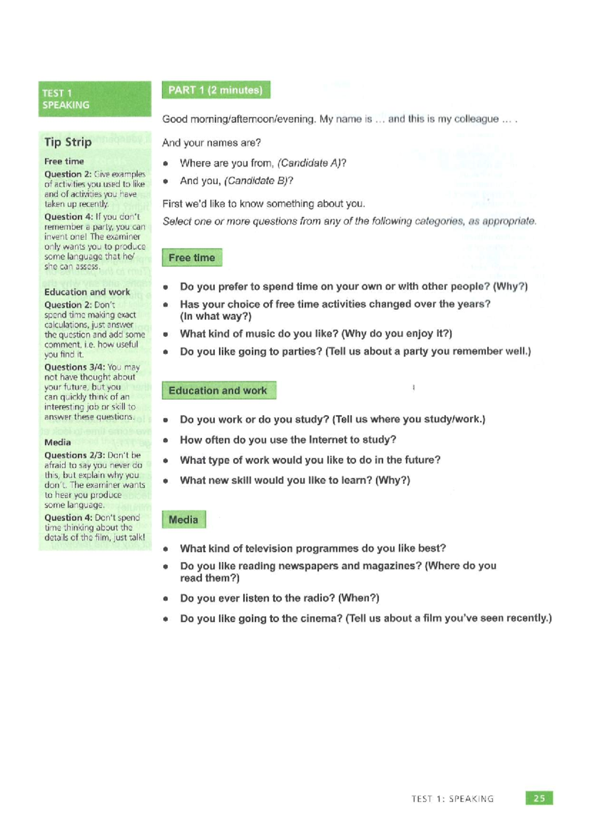 FCE PART 4 Speaking: Tips and Strategies for Success - Studocu