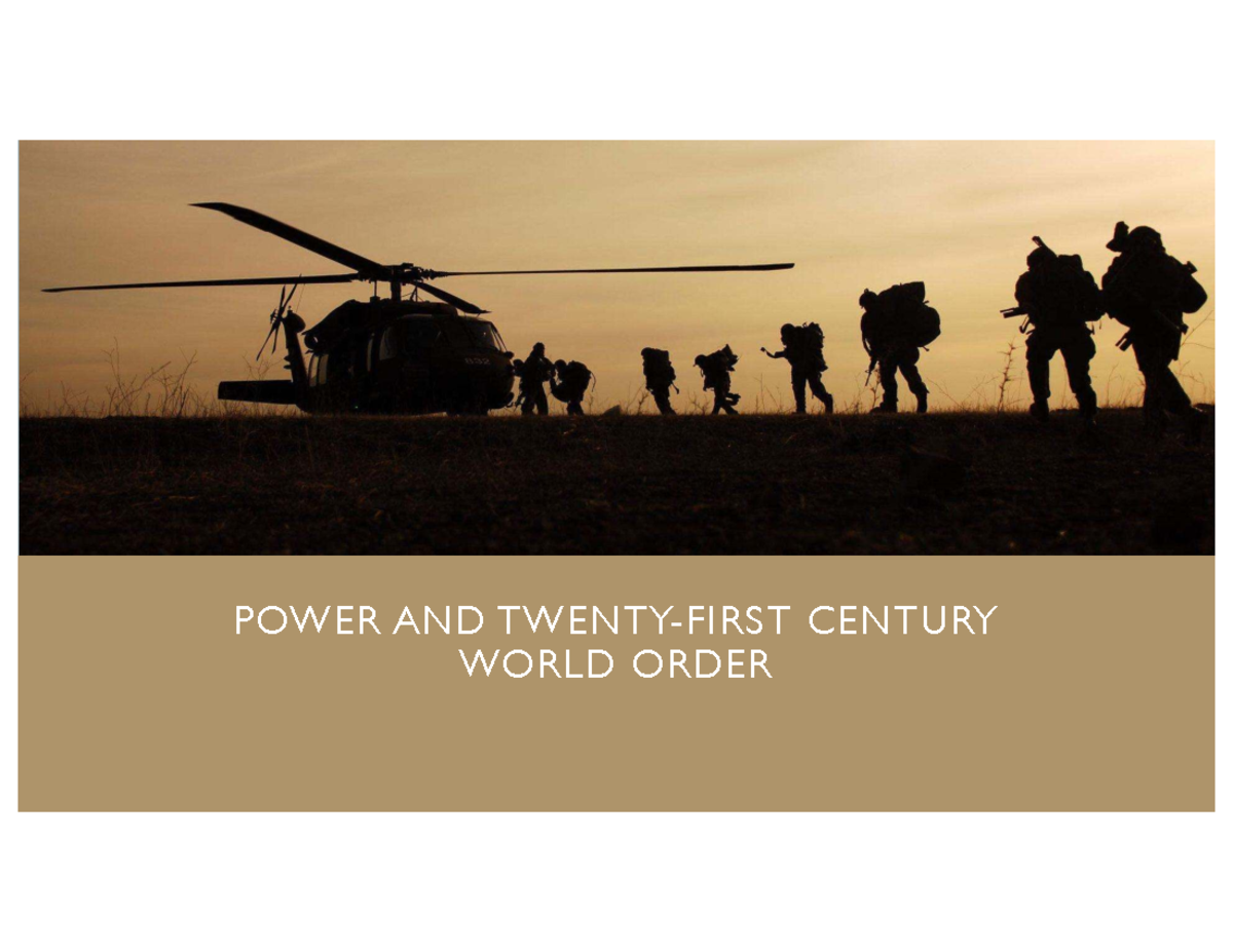 IR 145 Power Dynamics: Traditional & Contemporary Sources in Global ...