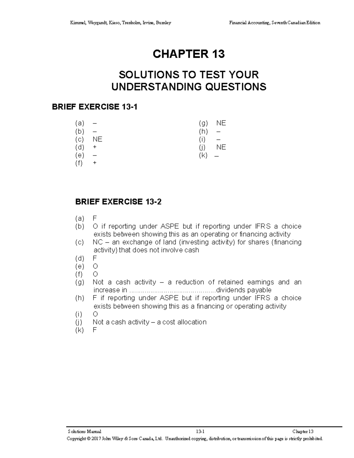 Chapter 13 Solutions for Test Your Understanding Questions - Financial ...