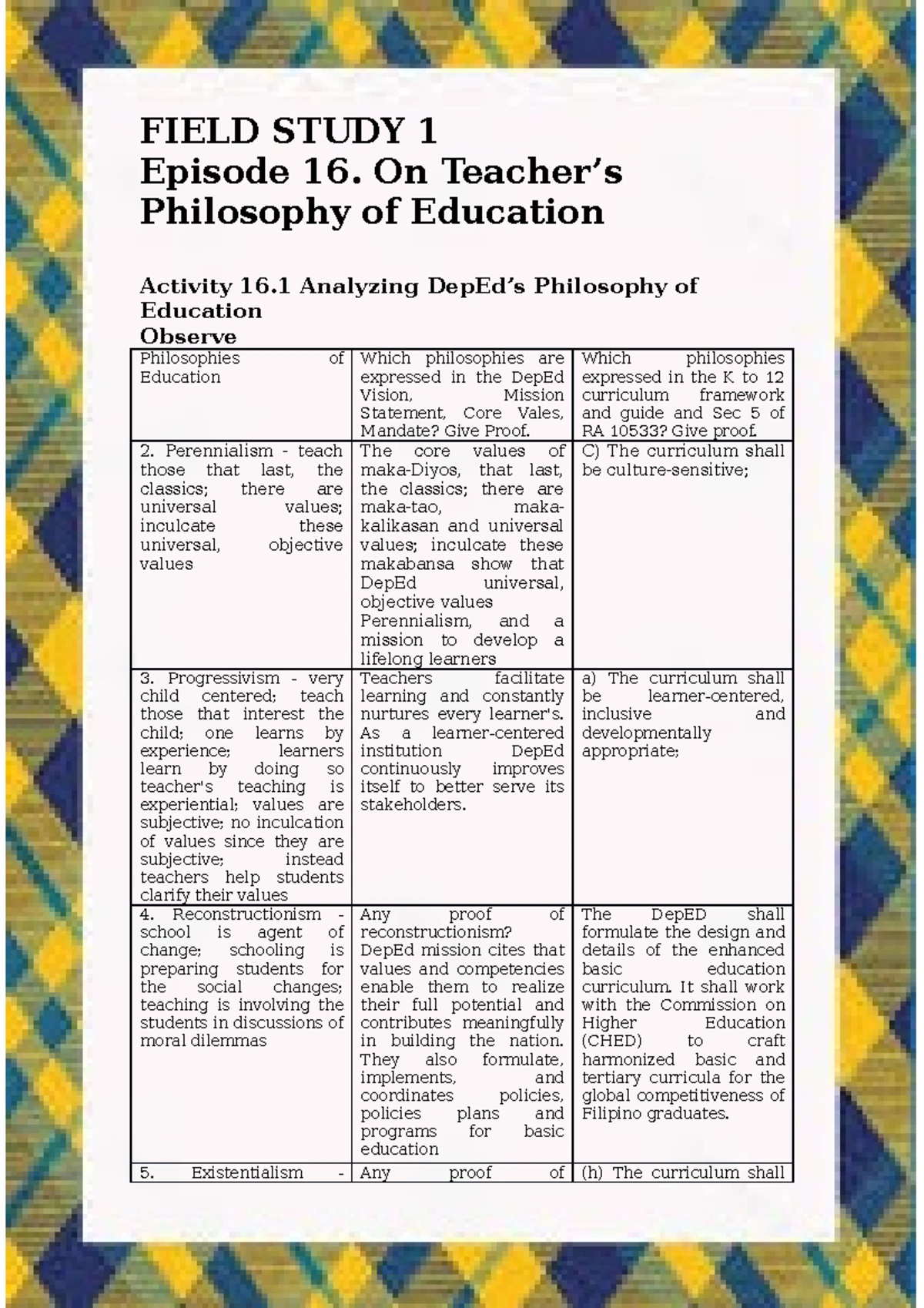 Sample thesis chapters 1-3 - 1 CENTRAL PHILIPPINES STATE UNIVERSITY ...