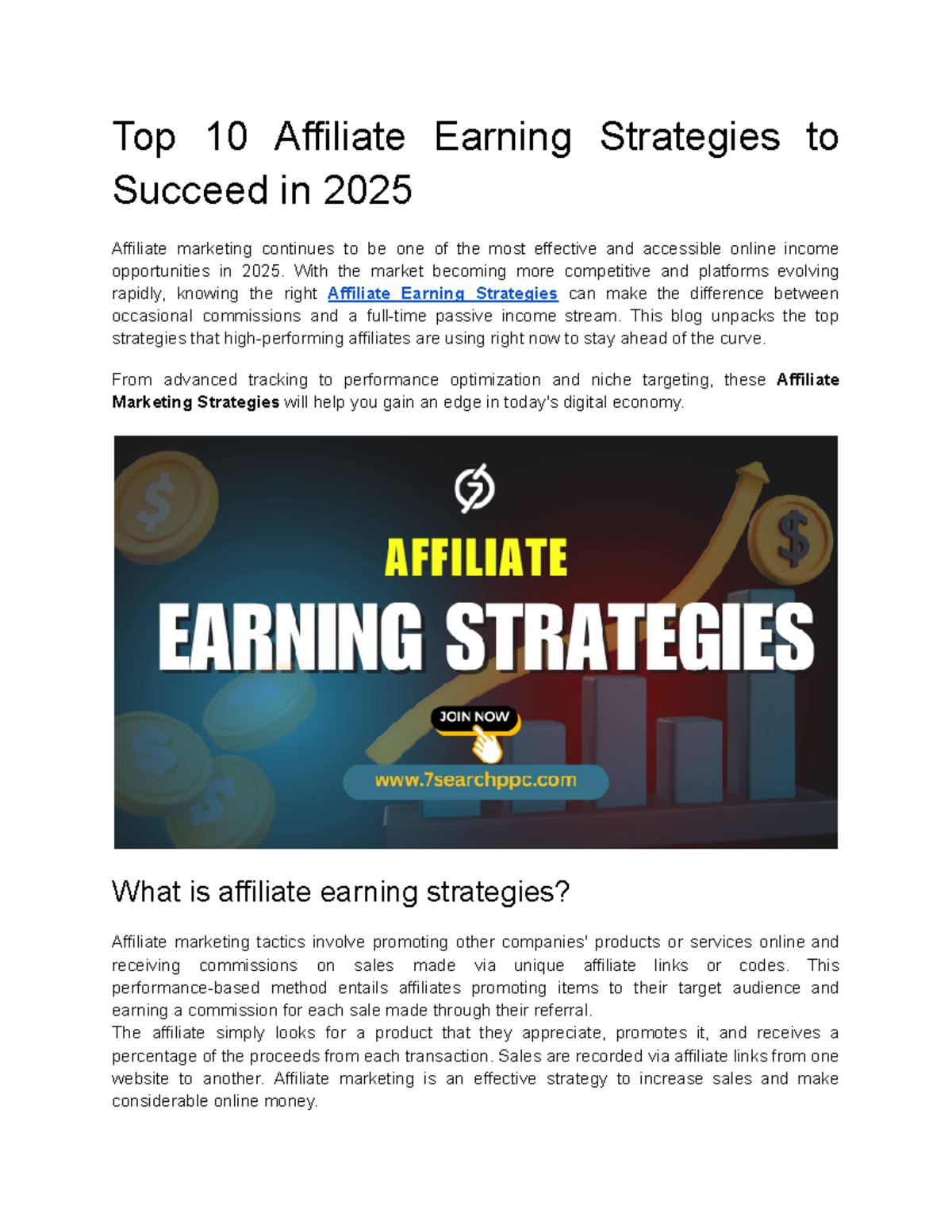 Top 10 Affiliate Earning Strategies to Succeed in 2025 - With the ...