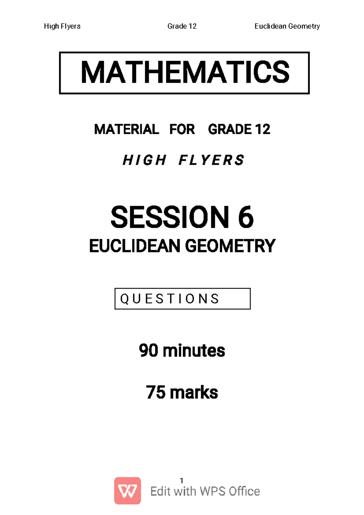 Euclidean Geometry Notes for Grade 12 Mathematics - Exam Prep - Studocu