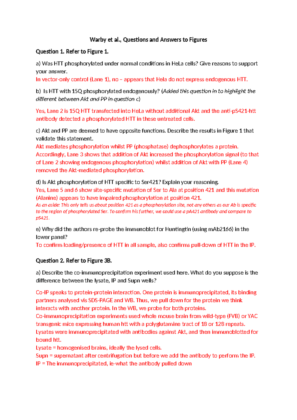 Warby et al Q A to Figures - Warby et al., Questions and Answers to ...