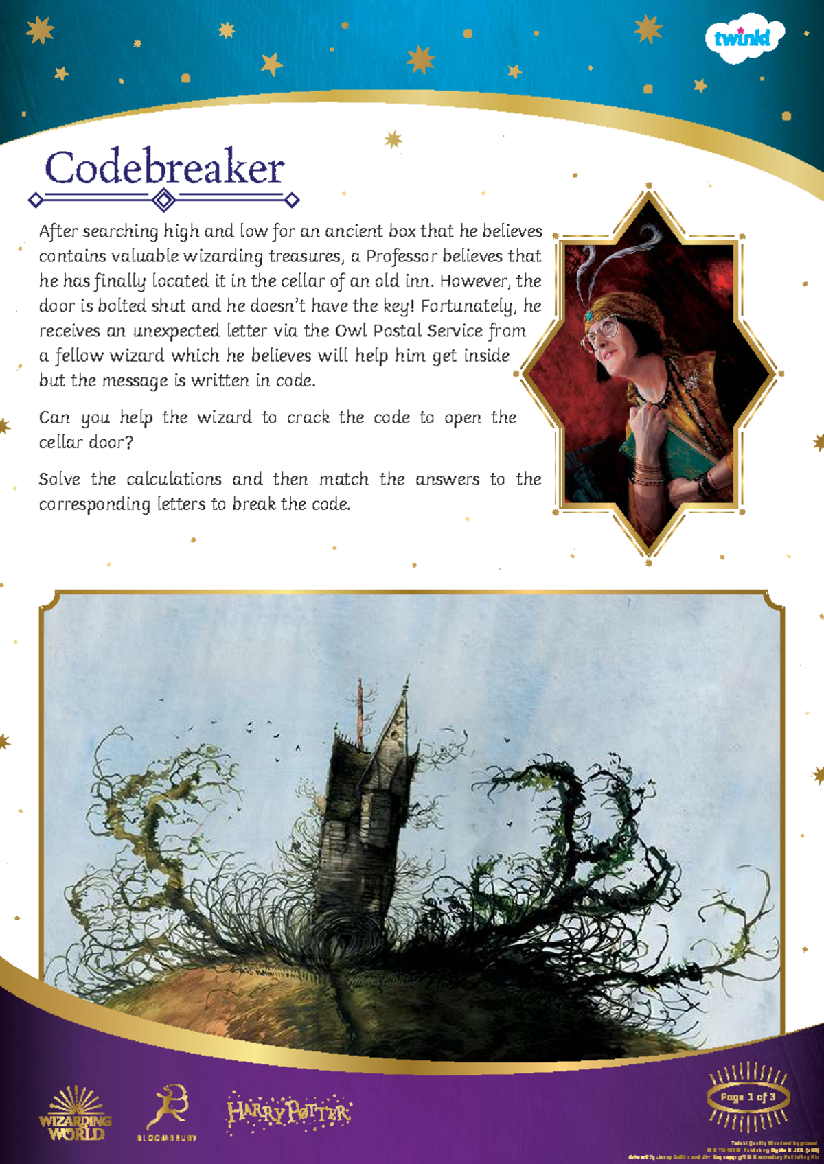 Harry Potter Codebreaker Activity Sheets (Ages 9-11) - Studocu