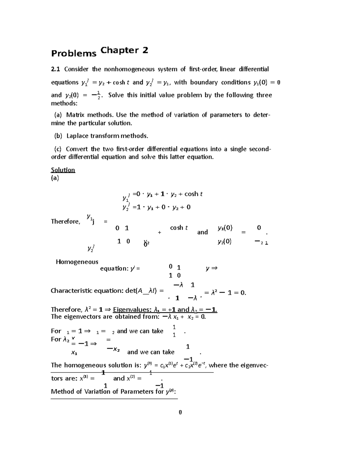 Problems Chapter 2 - Advanced Mathematics for Engineering - Problems ...