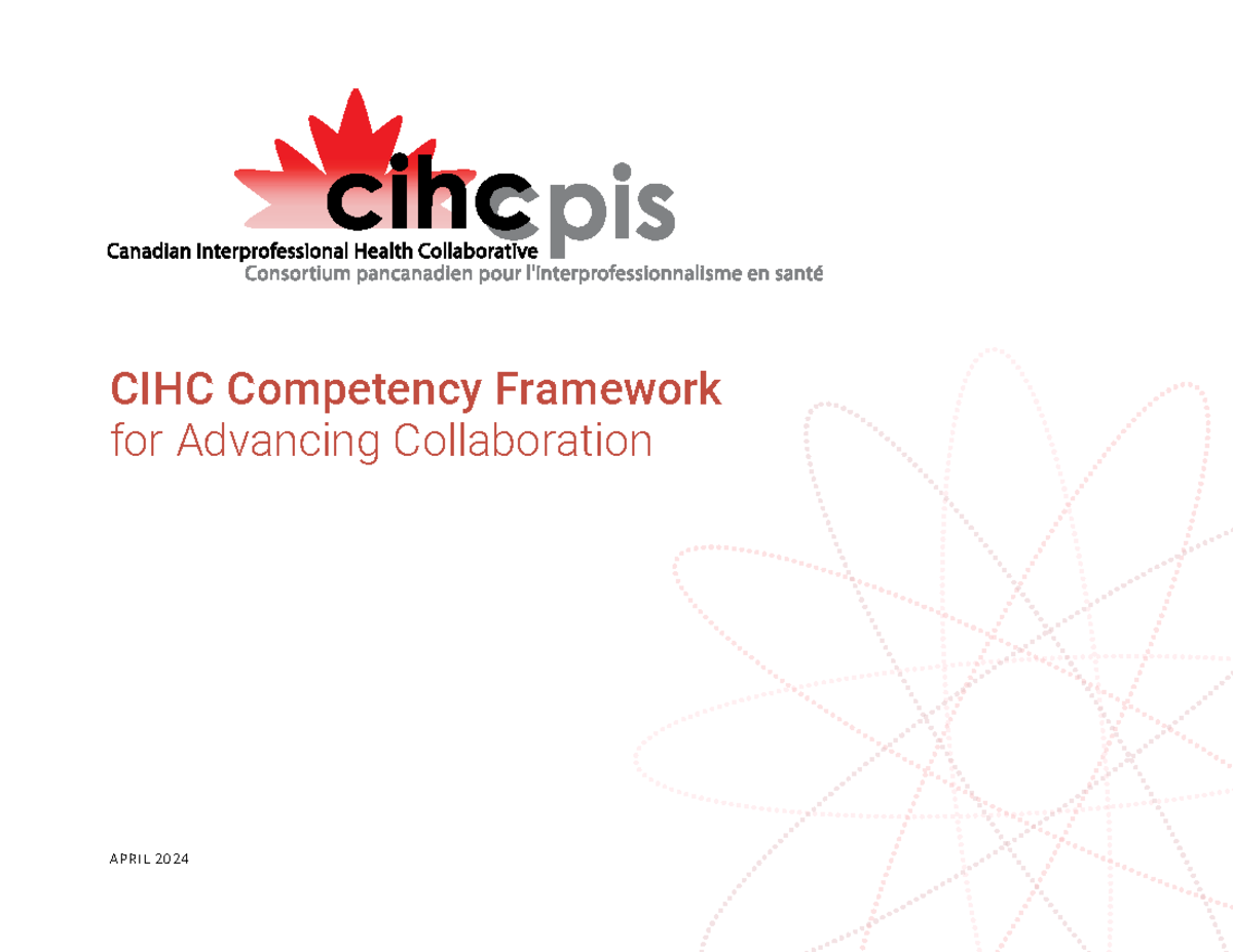 CIHC Competency Framework for Advancing Collaboration - April 2024 ...
