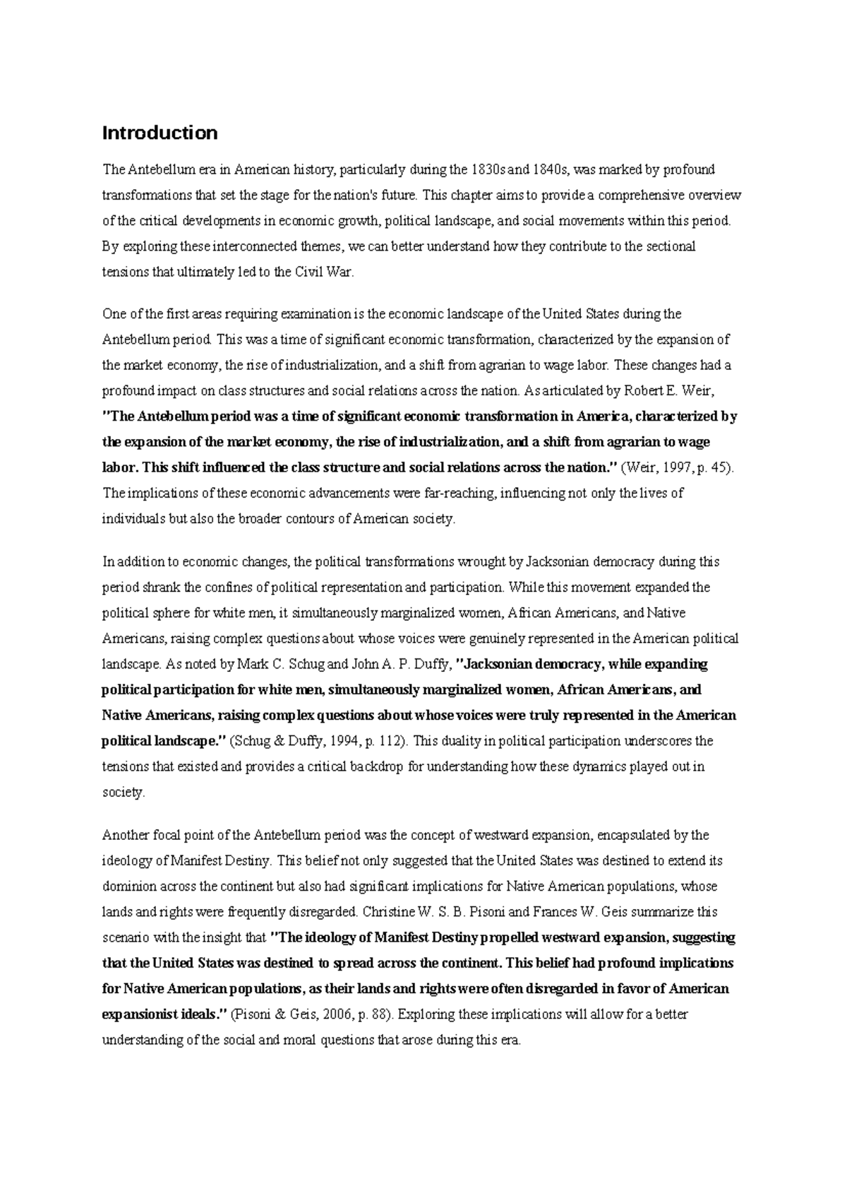 Social, Economic, and Political Transformations of Antebellum America ...