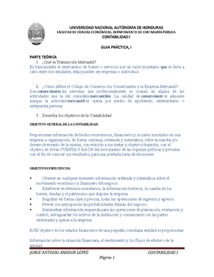 Guia de Ejercicios Contables - Guía de ejercicios contabilidad básica Instrucciones generales ...