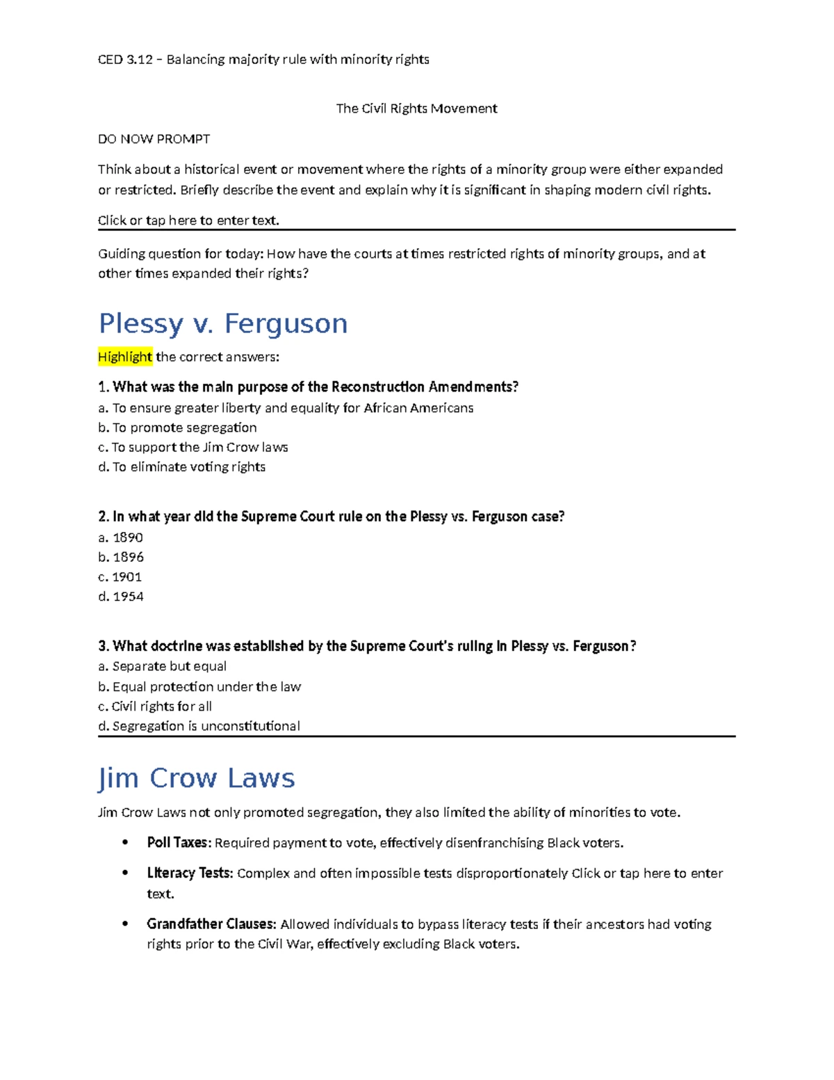 Establishing Judicial Review Marbury v Madison - Establishing Judicial ...