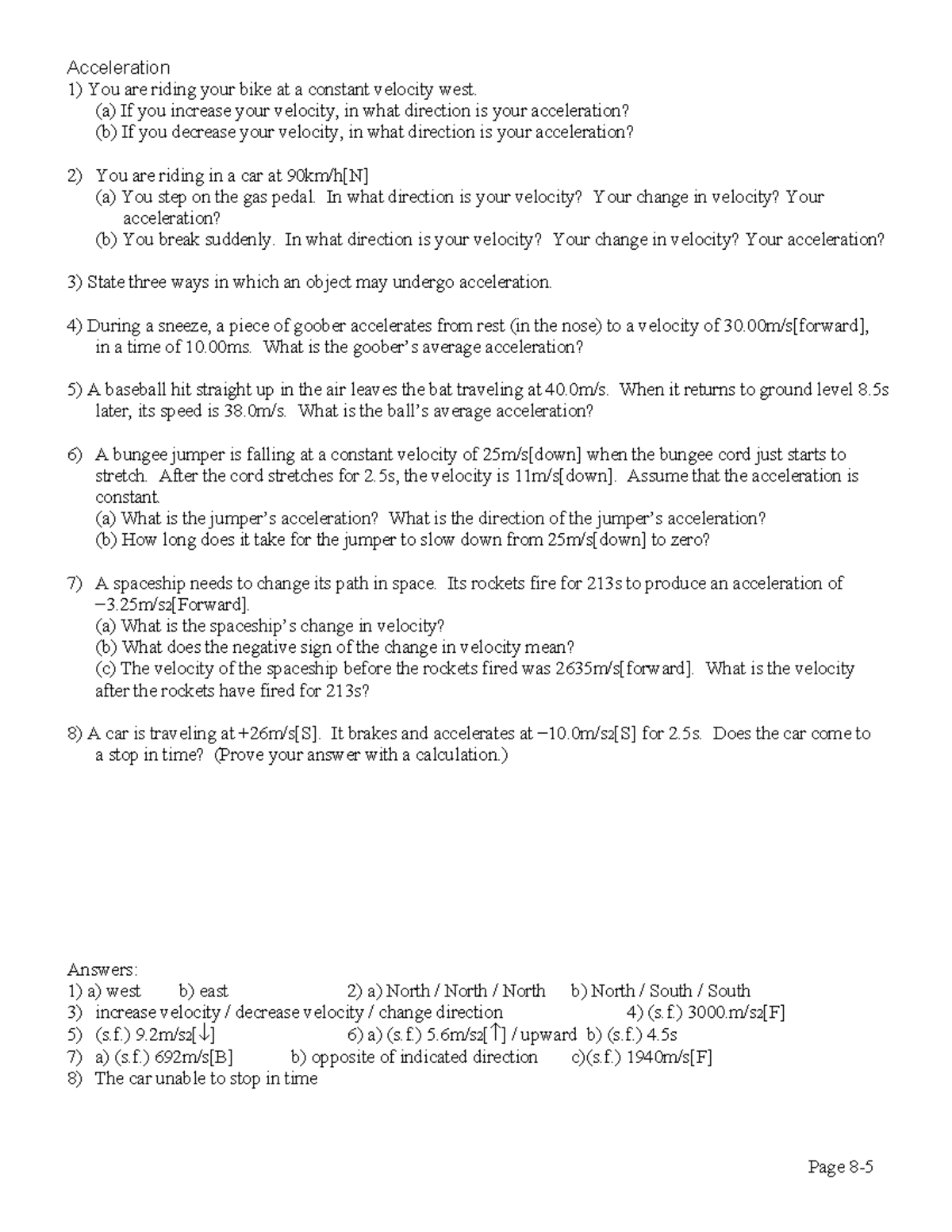 Acceleration － Part A - Extra Practice - ####### Acceleration ...
