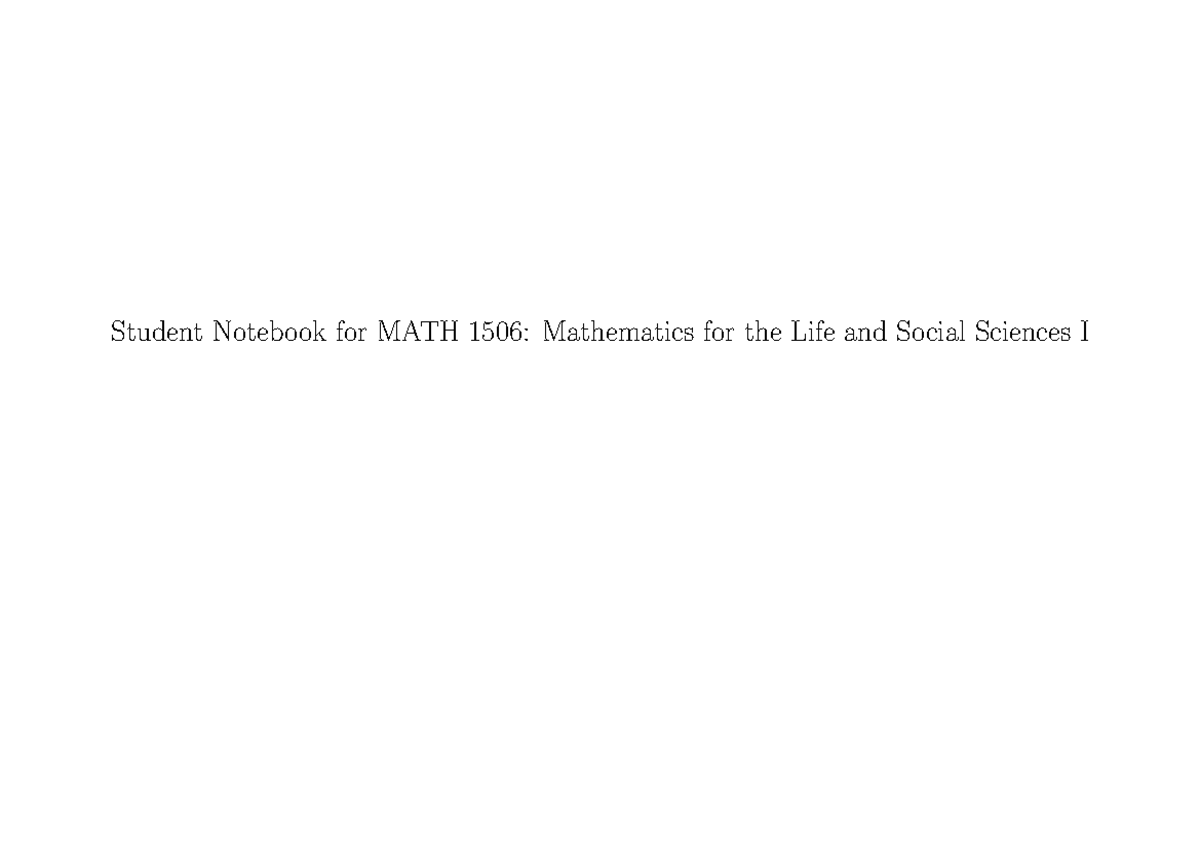 MATH 1506: Limits Study Guide and Key Concepts - Studocu