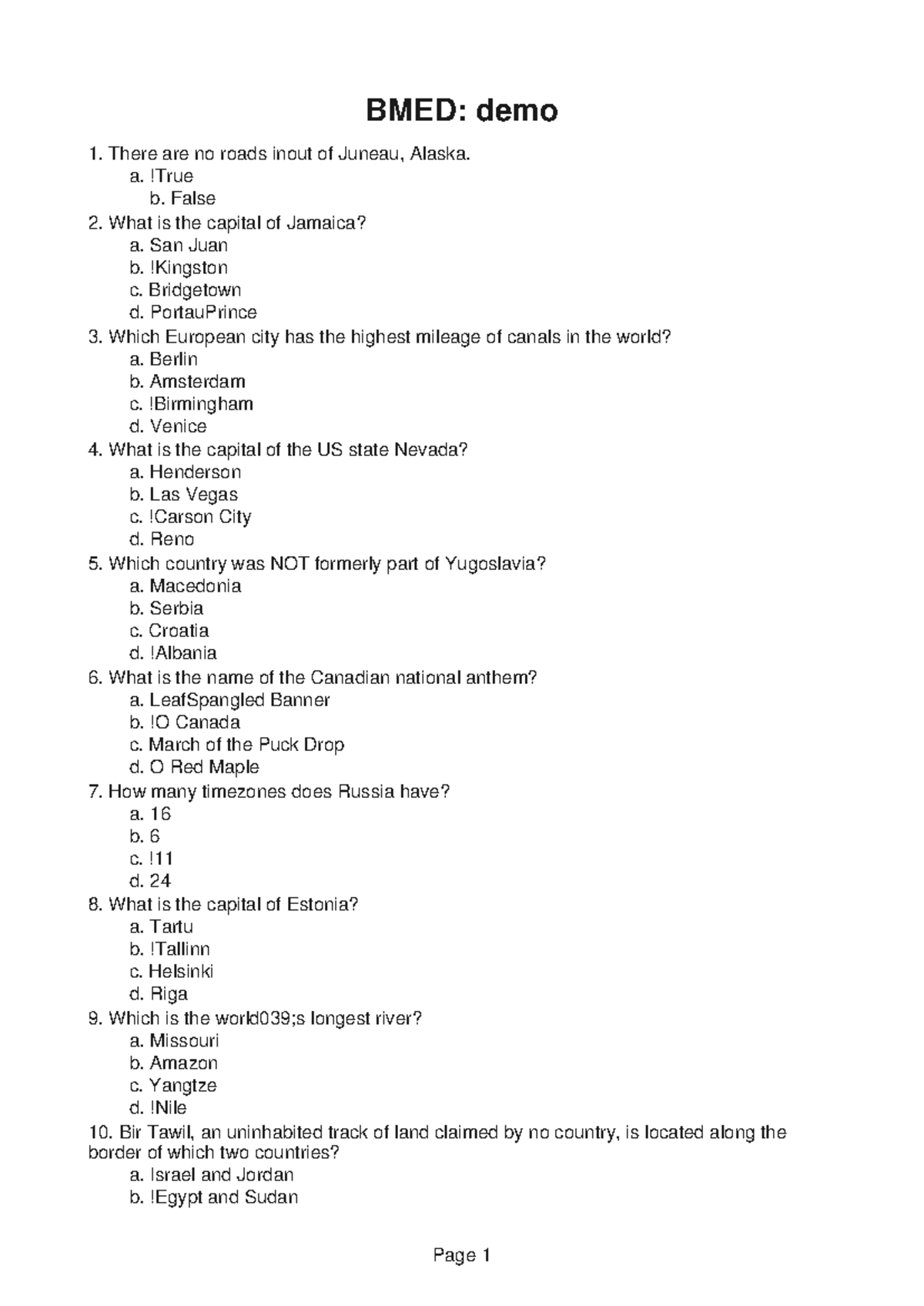BMED173 Lecture Cheat Sheet 1: Trivia Questions & Answers - Studocu