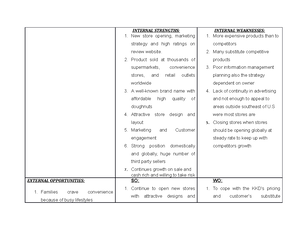 Apple INC TOWS- Summary - TOWS SUMMARY Strengths 1. Most valuable brand ...
