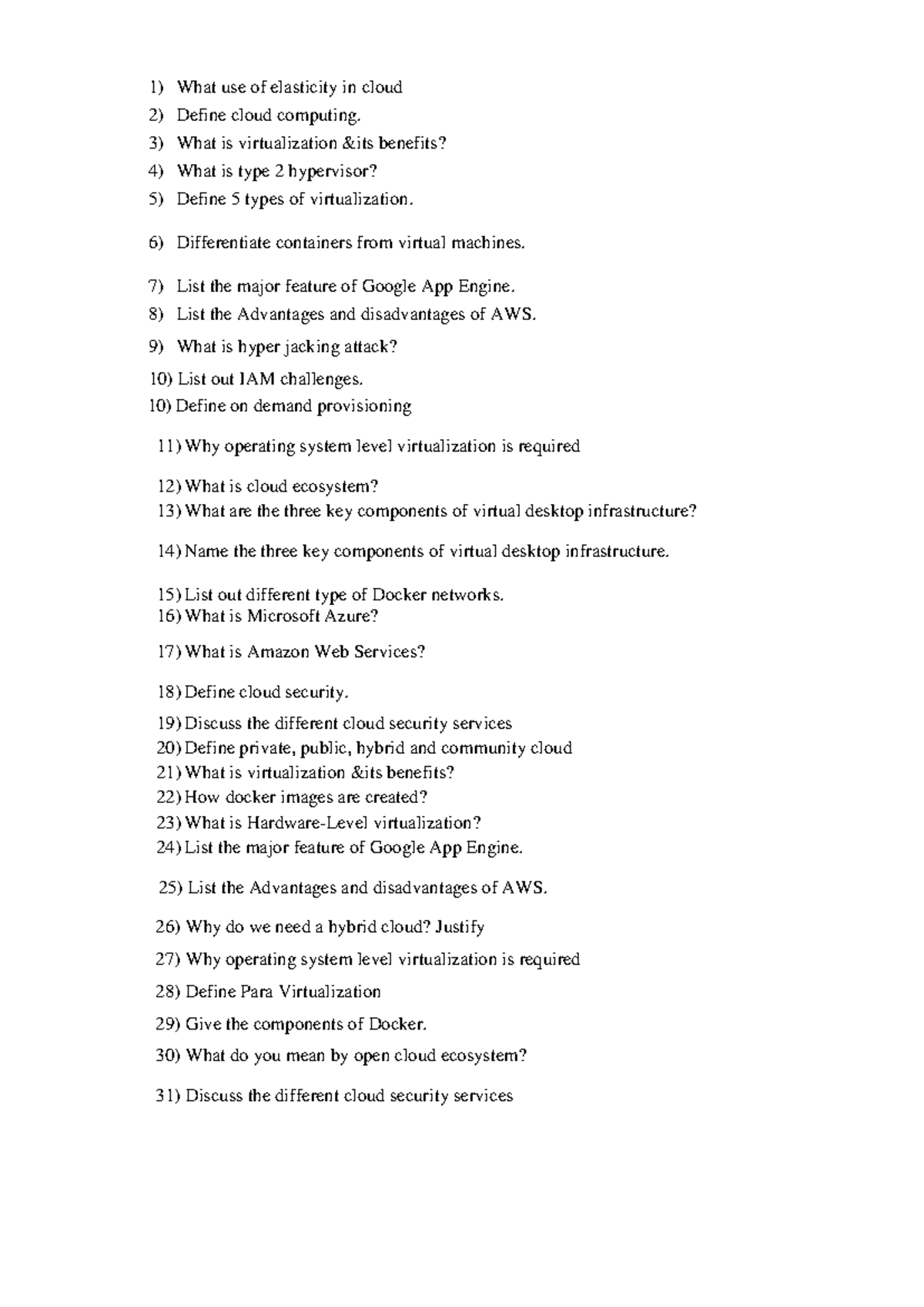 CC QB - Cloud Computing Concepts and Virtualization Notes - Studocu