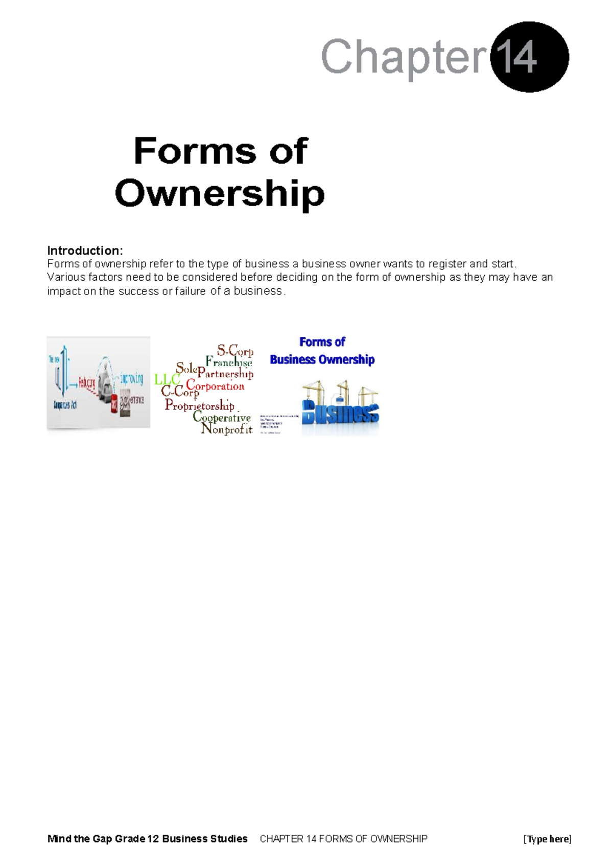 Forms of Ownership: Characteristics, Advantages & Disadvantages - Studocu