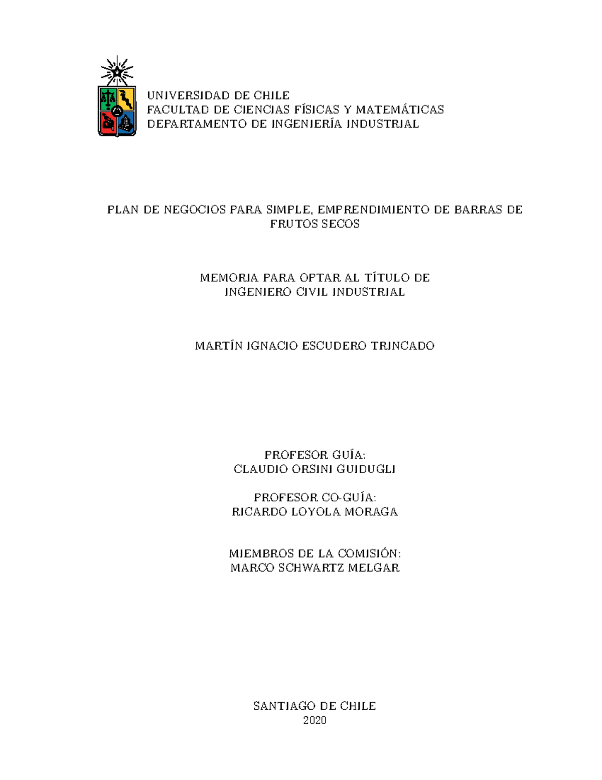 Plan de Negocios para Simple: Emprendimiento de Barras de Frutos Secos ...