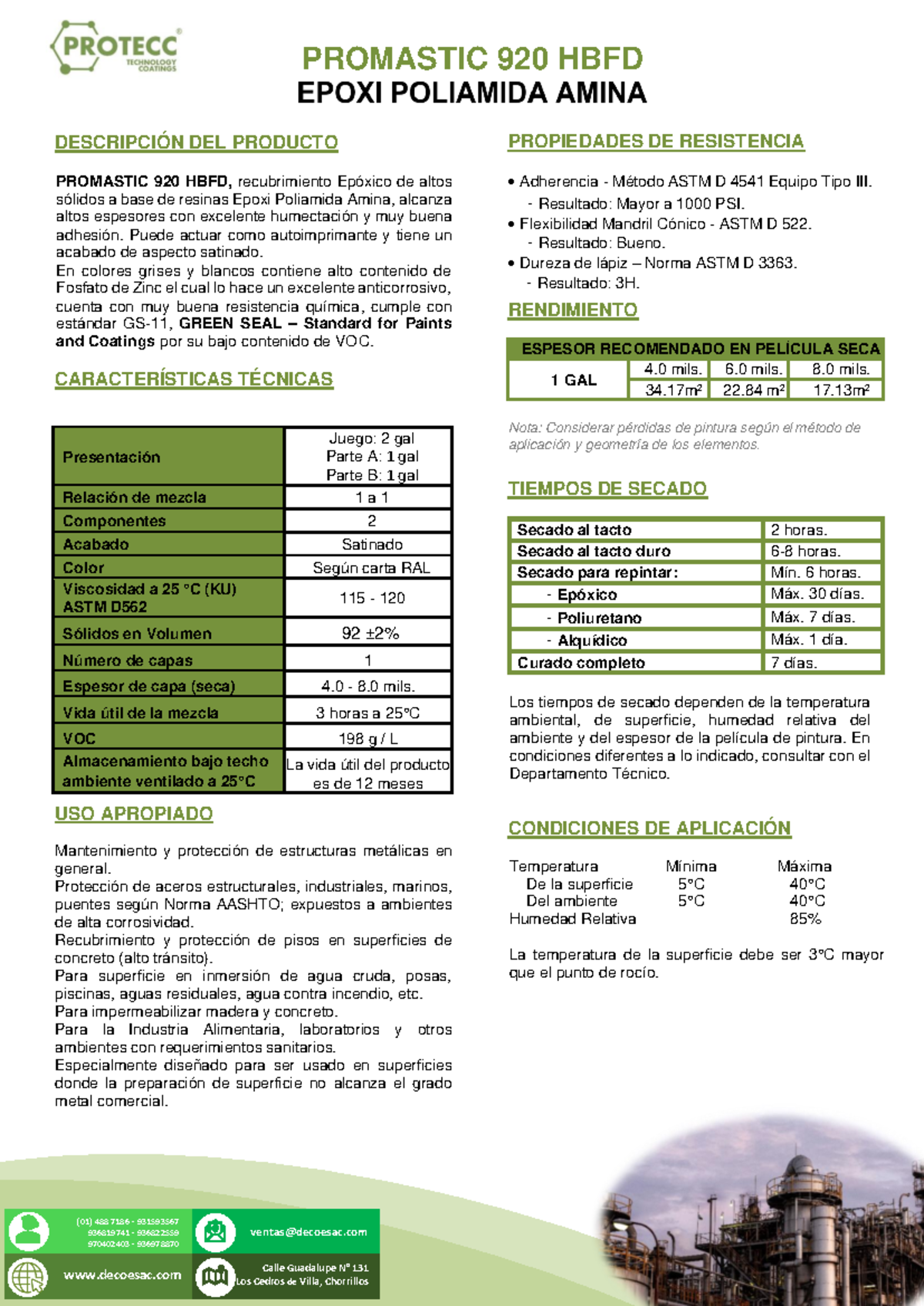 PROMASTIC 920 HBFD - PROMASTIC 920 HBFD (01) 488 7186 - 931593567 ...