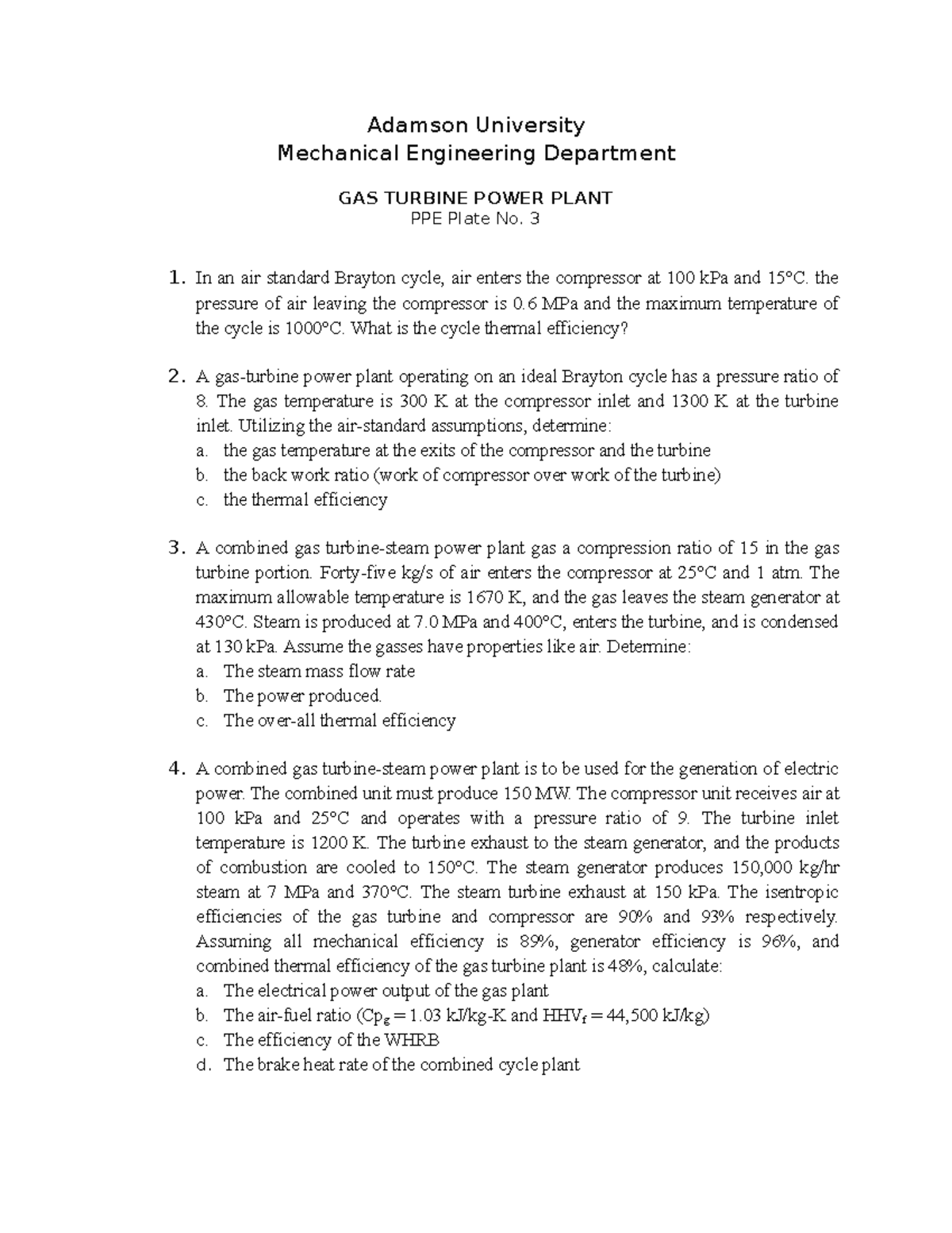 PPE Plate 3 Gas PP - Oms - Adamson University Mechanical Engineering ...
