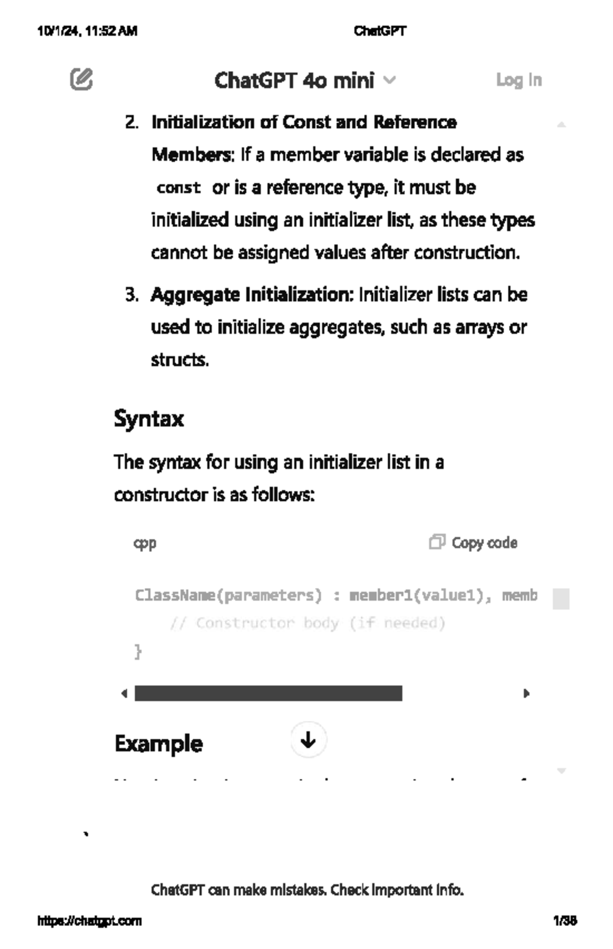 C++ Initialization Techniques: Const & Reference Members - Studocu